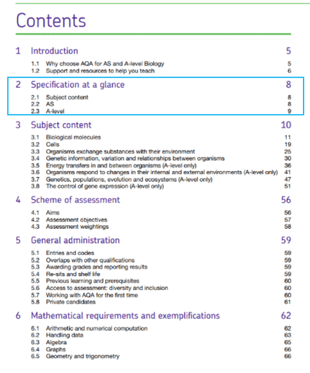 AQA AS and A Level Biology Specification – Marksphysicshelp